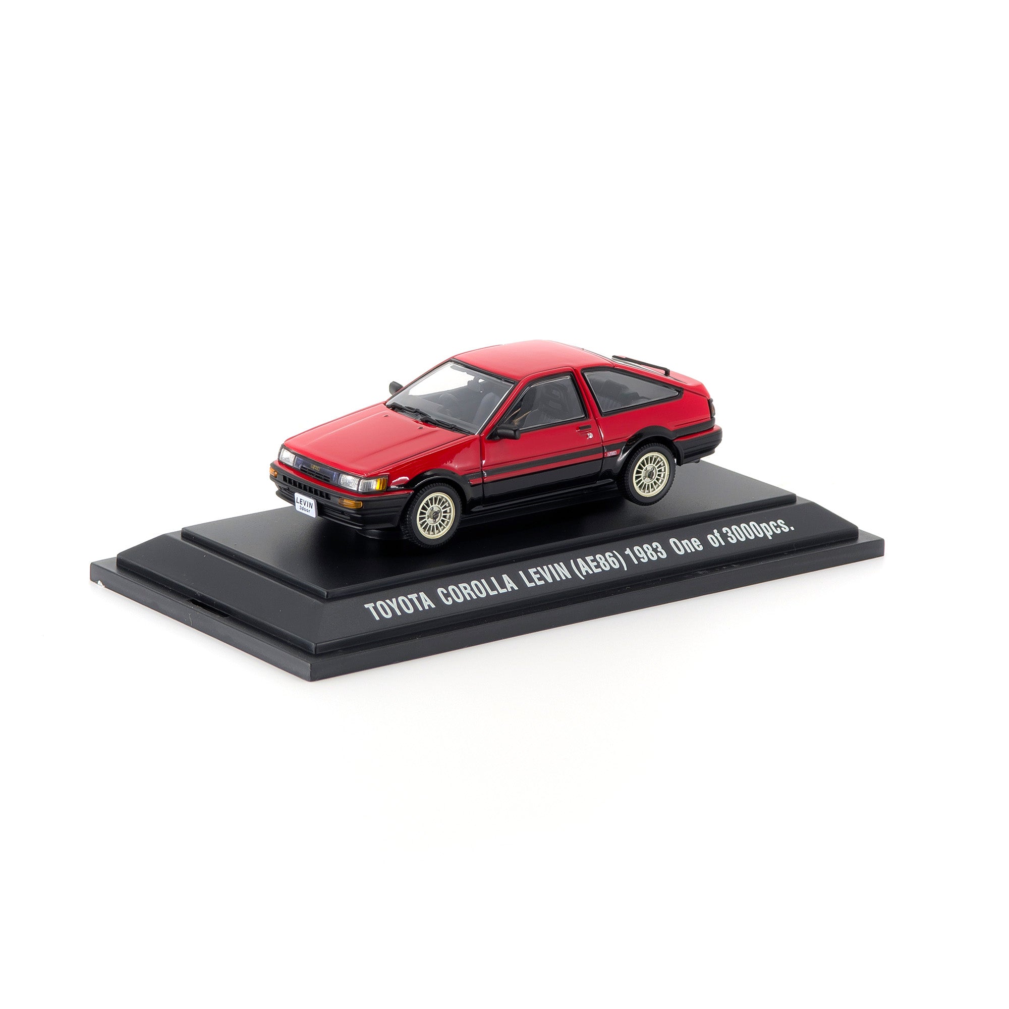 1/43 TOYOTA CAROLLA LEVIN(AE86)（RED/BLACK） – GRIDMODELS
